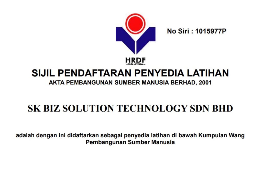 Excel In-House Training – Sk Biz Solution Technology Sdn Bhd.